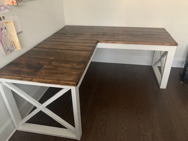 DIY L-Shaped Desk