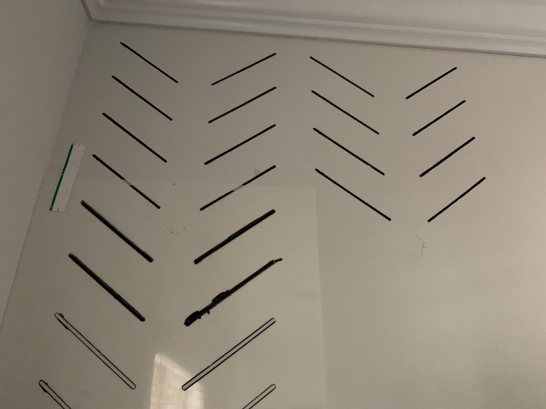 DIY Sharpie Herringbone Pattern